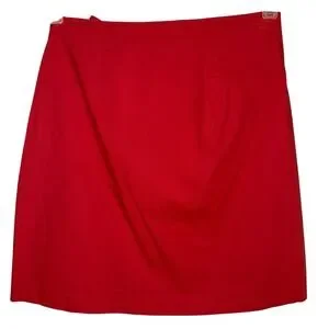 Club Monaco | Skirts | Club Monaco Normaah Coral Red Ruched Front Faux ...